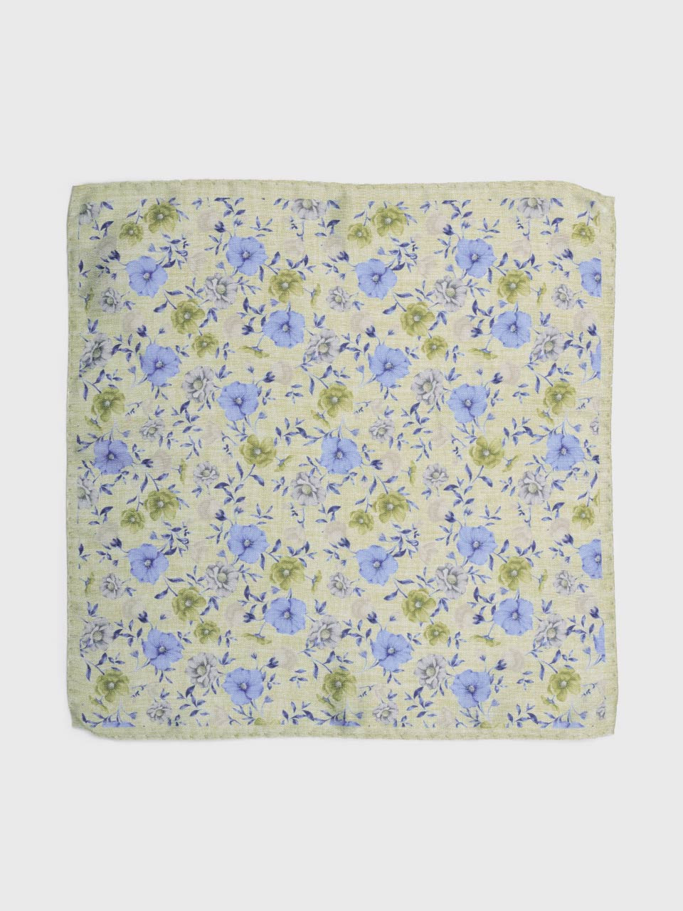 Sage Green Floral Silk Pocket Square | Peter Christian
