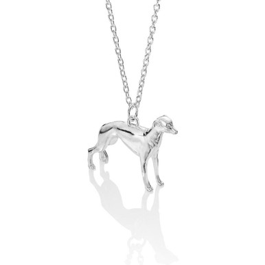 Sterling Silver Whippet Pendant | Silver Lucy London