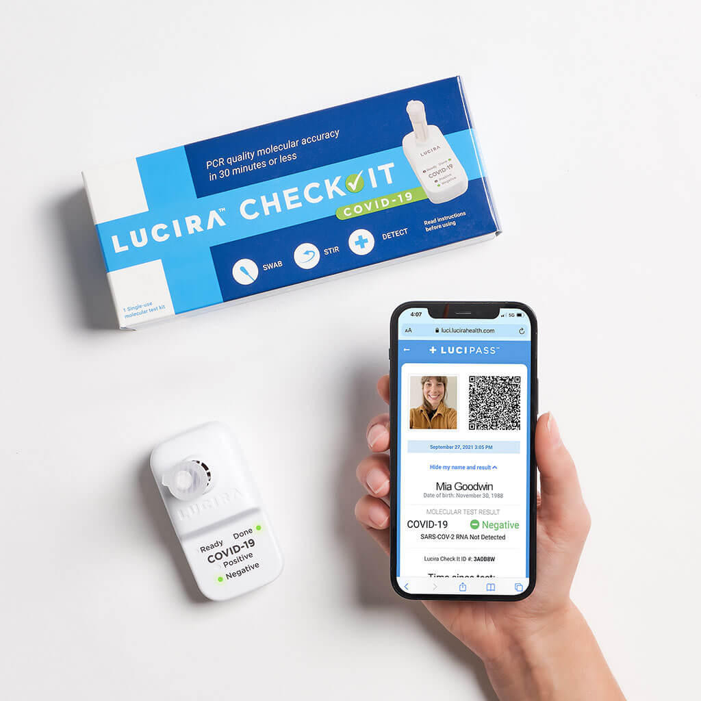 Lucira Check It Luc-2000 Rapid Pcr-Quality Otc Covid-19 Test Kit ...