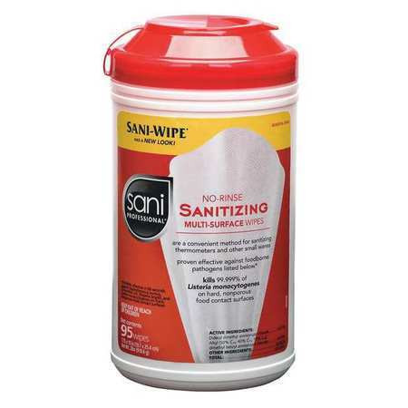 Pdi P56784 Sani-Wipe Non-Rinse Food Contact Hard-Surface Sanitizing Wipe
