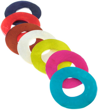 Small Capiz Shell Ring Pendant - Moonrise Jewelry