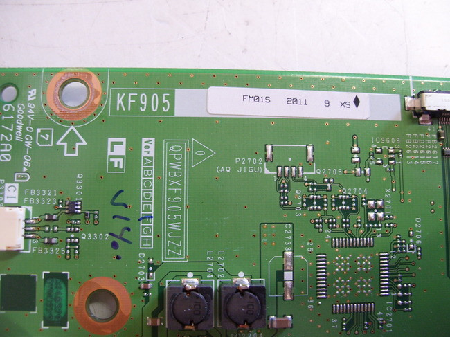 Sharp LC-60LE6300U Main Board KF905 / DUNTKF905FM01S (VER: 0 ...