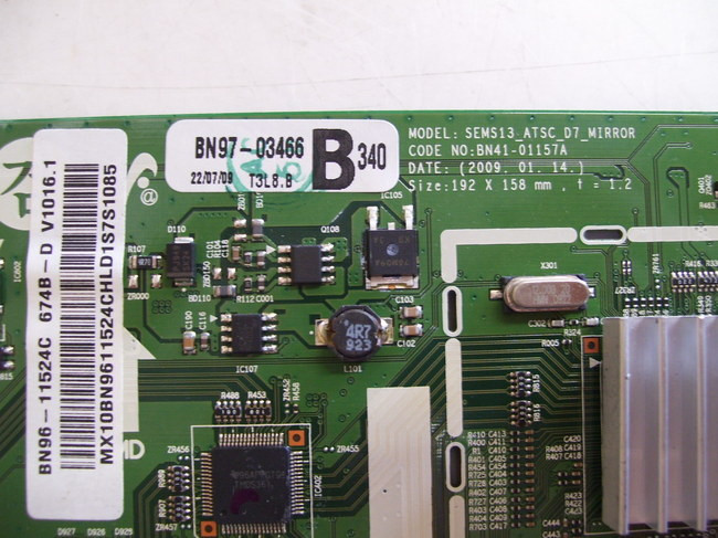 Samsung LN32B460B2D Main Board BN41-01157A / BN97-03466B / BN96-11524C ...