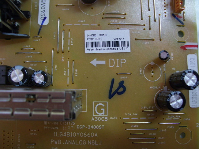 Sanyo DP42740 Digital Main & Analog Board 1LG4B10Y0660A & 1LG4B10Y06900 ...