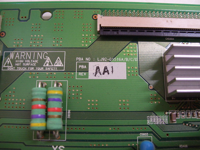 SAMSUNG PN50A450P1D Y-SUSTAIN BOARD LJ41-05308A / LJ92-01516A ...