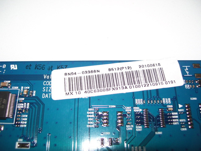 Samsung UN40C6300SFXZA Main Board BN41-01438B / BN94-03366N ...