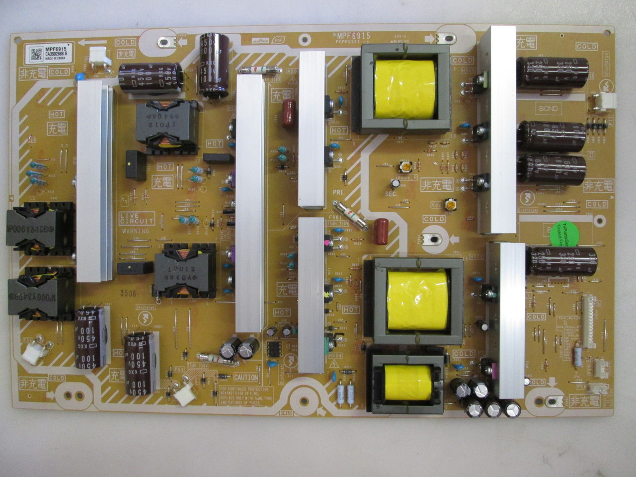 Panasonic TC-P60ZT60 Power Supply Board MPF6915 - TvPartsGuy.com