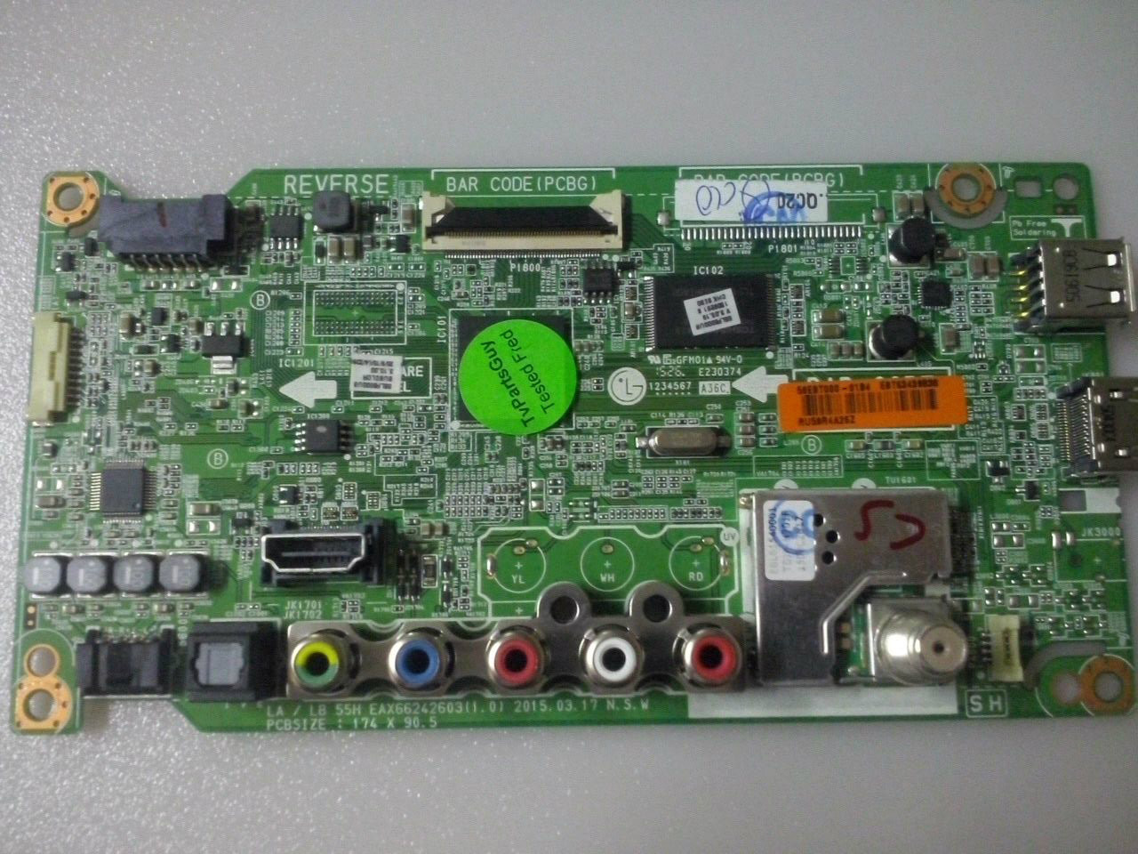 LG 55LF6000-UB Main Board EAX66242603(1.0) / EBT63439838 - TvPartsGuy.com