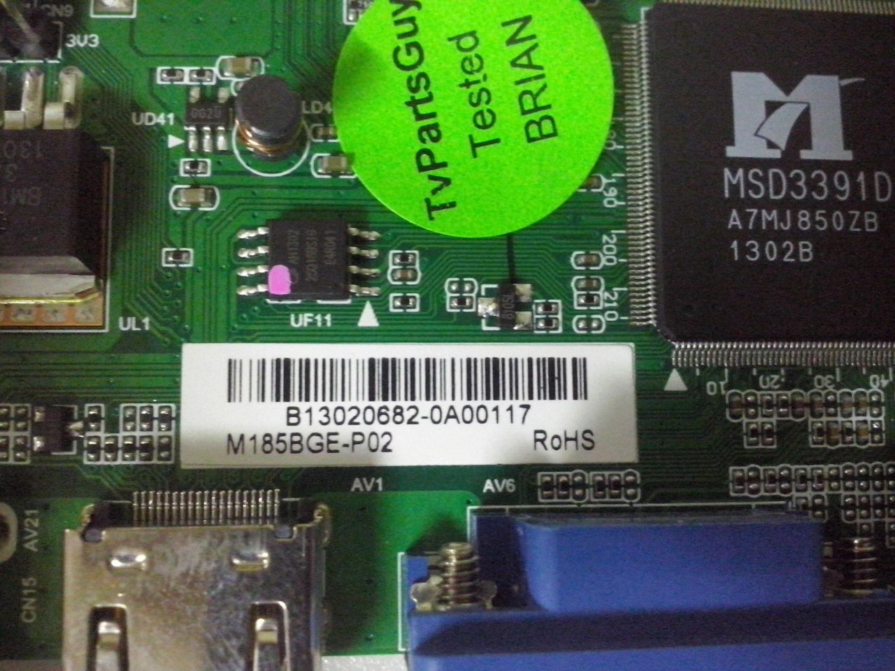 DIGITREX LED24T7TEH Main Board B13020682 / T.MS3391.61 - TvPartsGuy.com