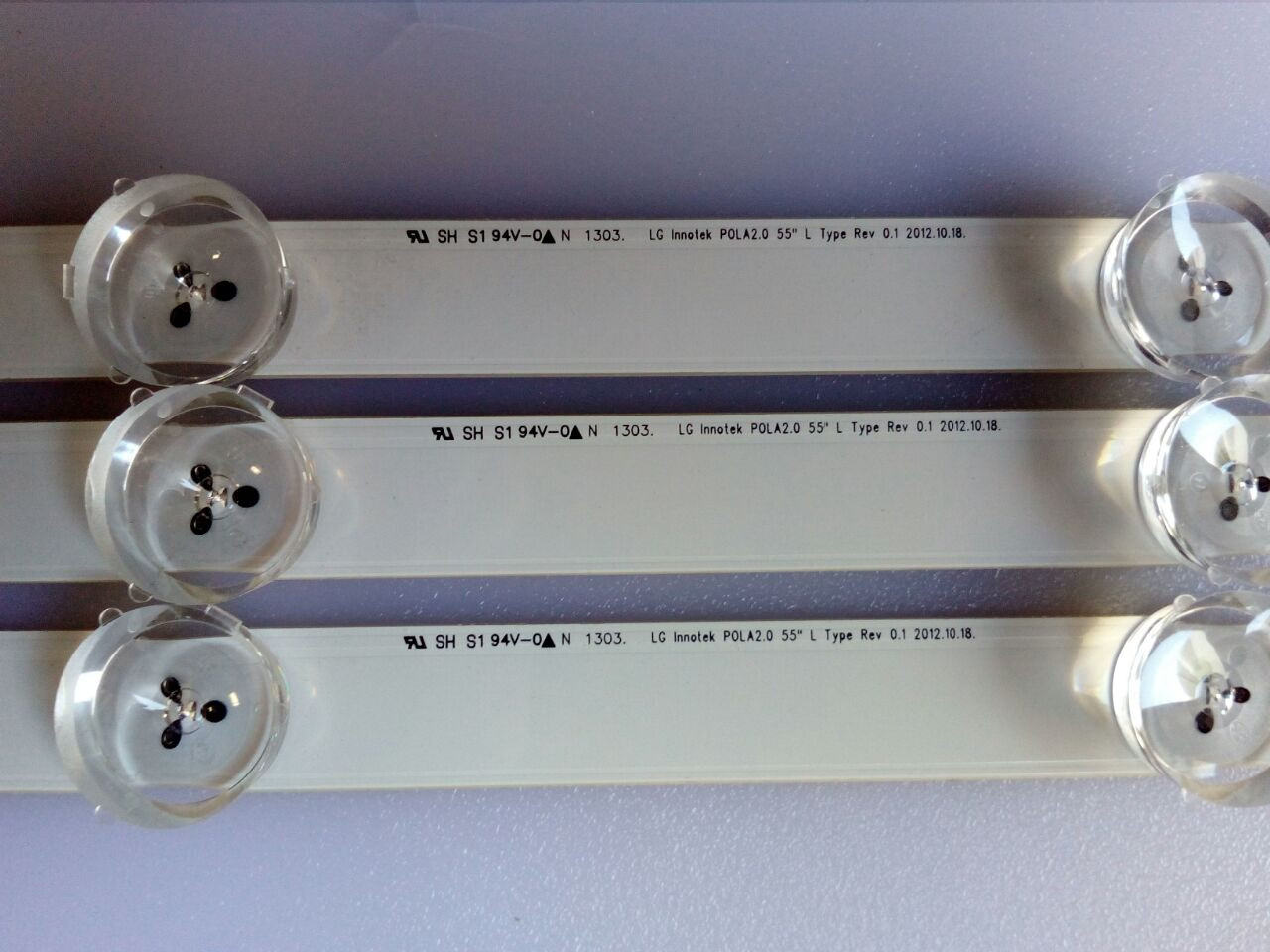 LG 55LN5700-UH LED STRIPS LG INNOTEK POLA2.0 55" L TYPE REV 0.1 ...