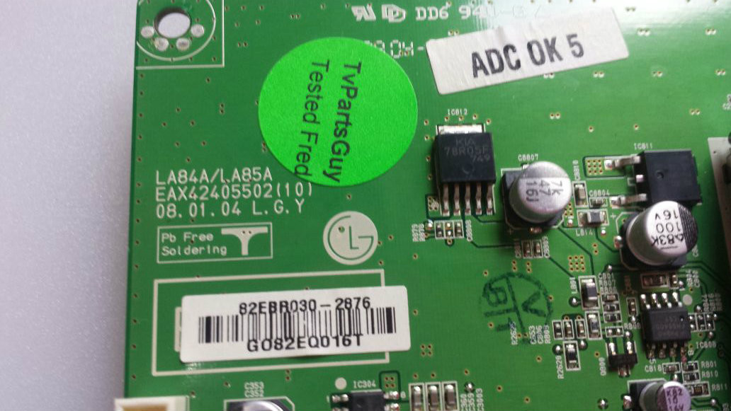 LG 37LG30-UA Main Board 82EBR030-2876 / EAX42405502 (1.0) - TvPartsGuy.com