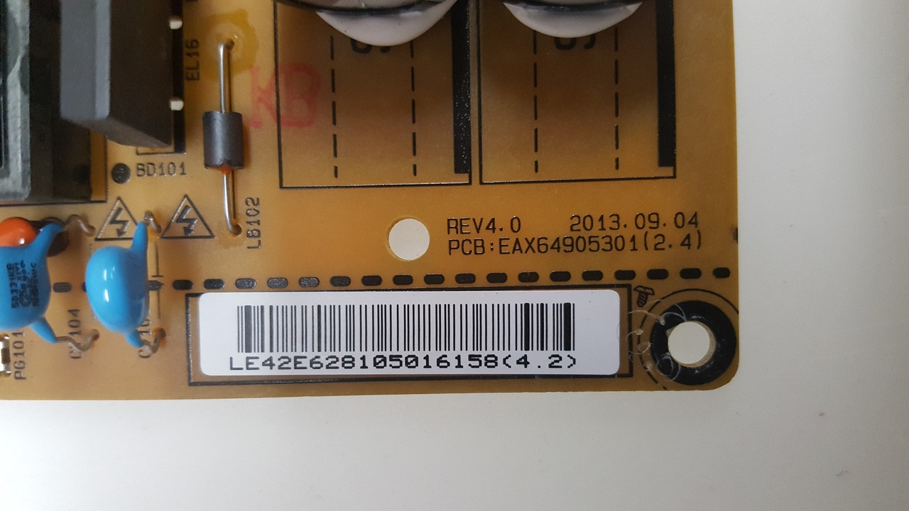 LG 42LN5300 Power Supply Board EAX64905301(2.4) / EAY62810501 ...
