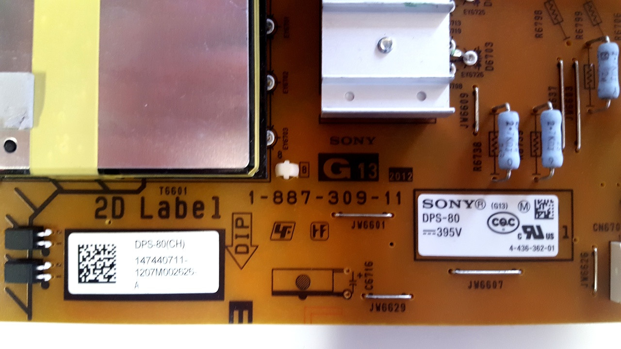 Sony XBR-55HX950 Main Board, G6 Power Supply, G13 Power Supply, TCon ...