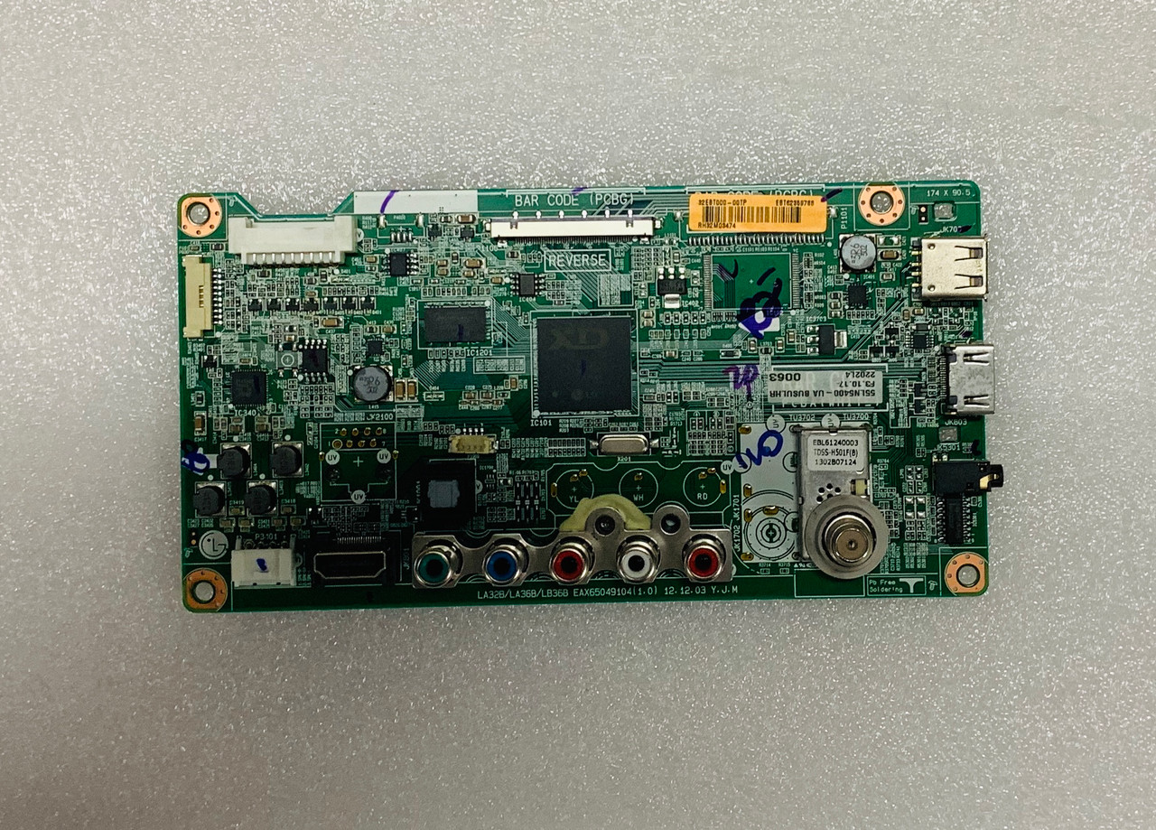 LG 55LN5400-UA Main Board EAX65049104 / EBT62359788 - TvPartsGuy.com