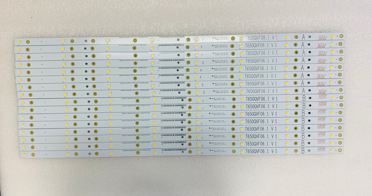 Vizio LED light strips complete Set of 16 T650QVF06.1 V1 / E88441 035 ...
