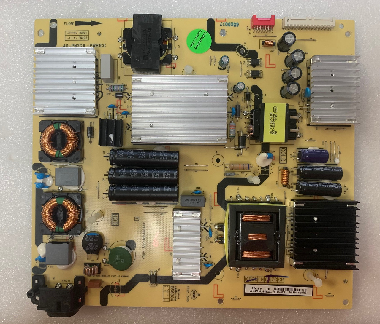TCL 55P607 Power Supply Board 40-PN2G1L-PWB1CG / 08-PN2G10L-PW200AA ...