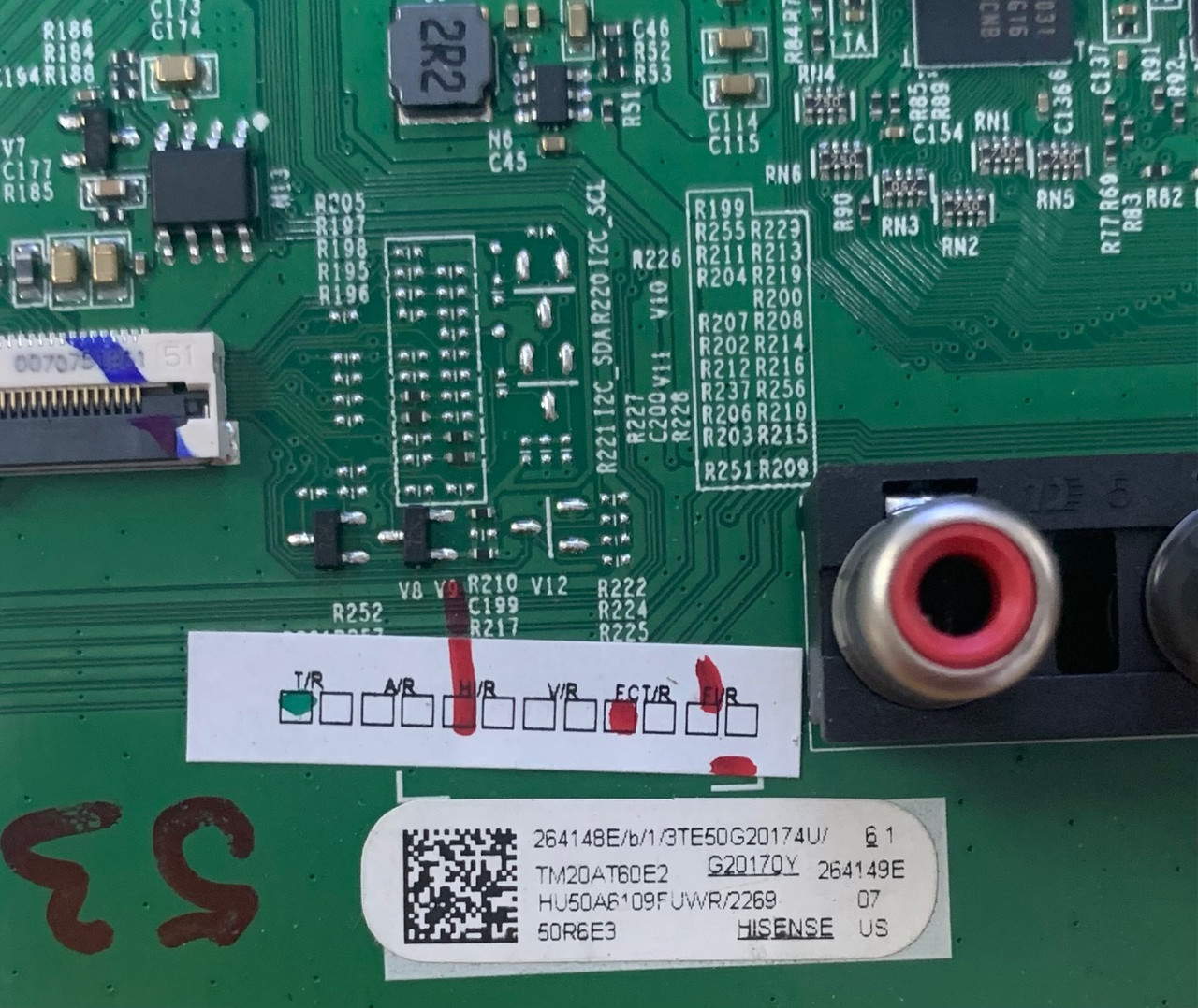 Hisense 50R6E3 Main Board RSAG7.820.9221/ROH / 264148 / 264149 ...