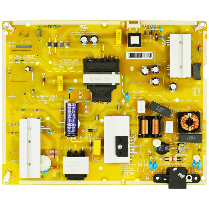 LG 65UR8000AUA Power Supply Board EAY65895568 / LGP6065AT-22U1 ...