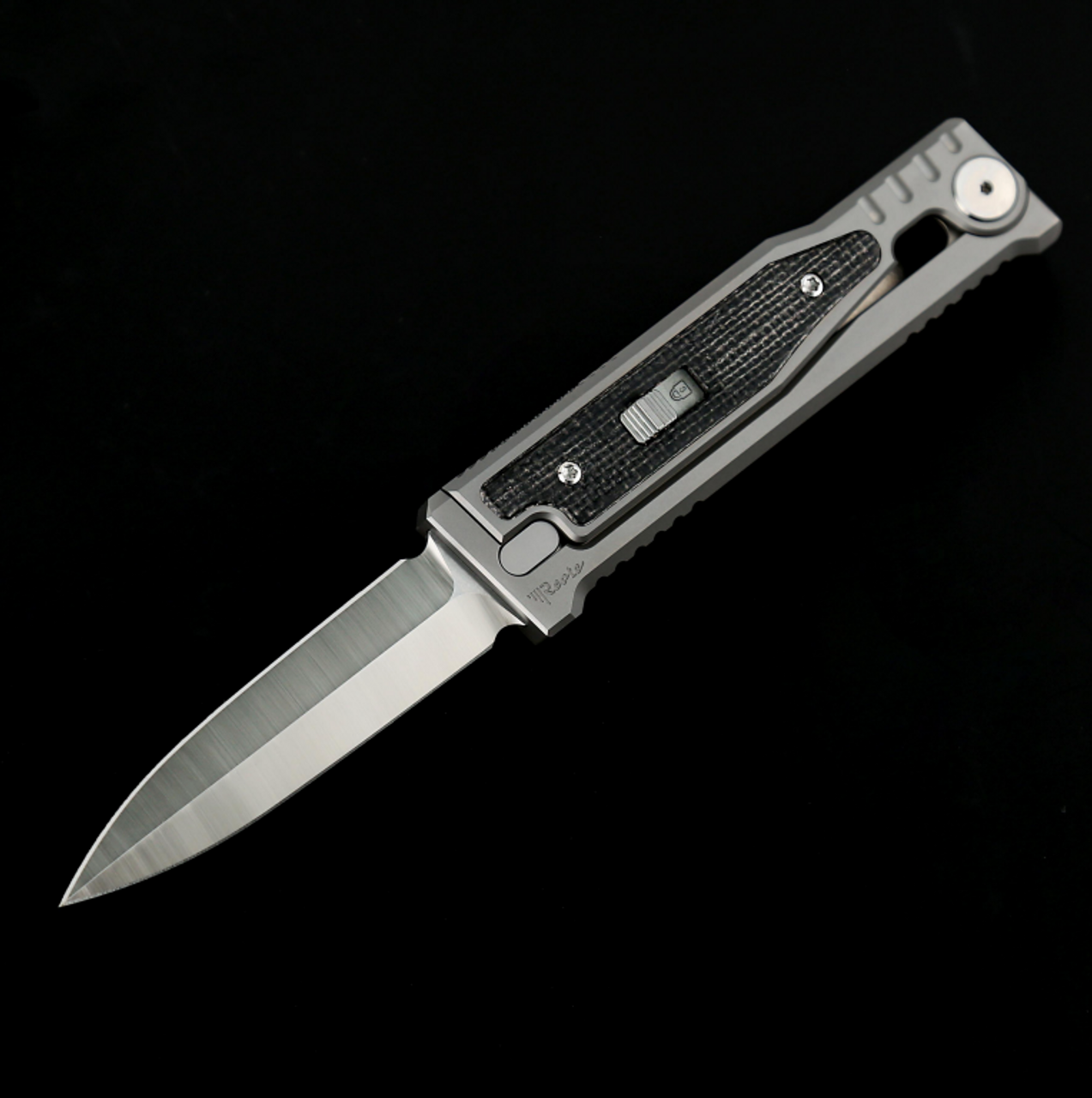 Reate Knives Exo M Titanium Bead Blast Black Micarta Elmax