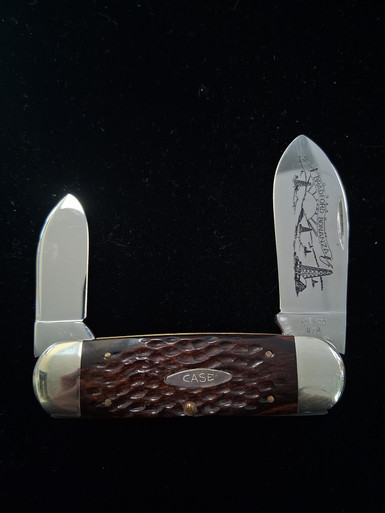 Case XX USA 10 Dot 1980 6250 Elephant Toenail Knife BRADFORD BONANZA ETCH