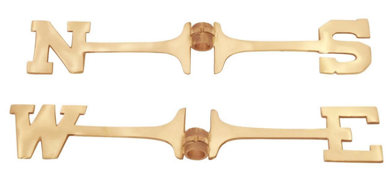 910CL Traditional Weathervane Directionals- Large Brass