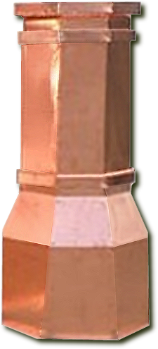 Copper Chimney Pot - Octagon 22 in.X 42
