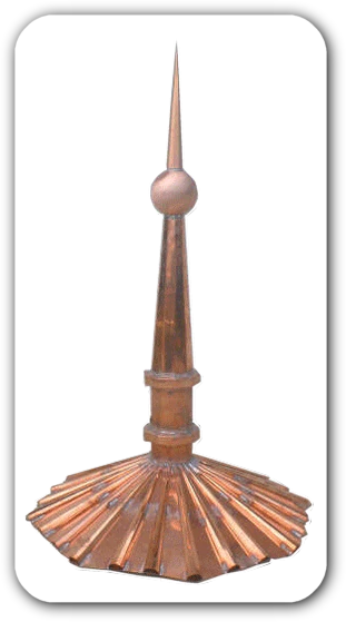Copper Roof Finial - 60 in. Flume Turret