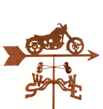Classic Motorcycle Weathervane With Mount