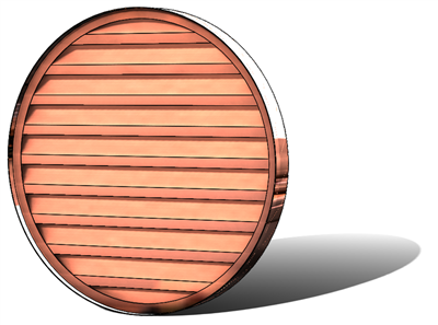CopperWorks Round Copper Louver 30"