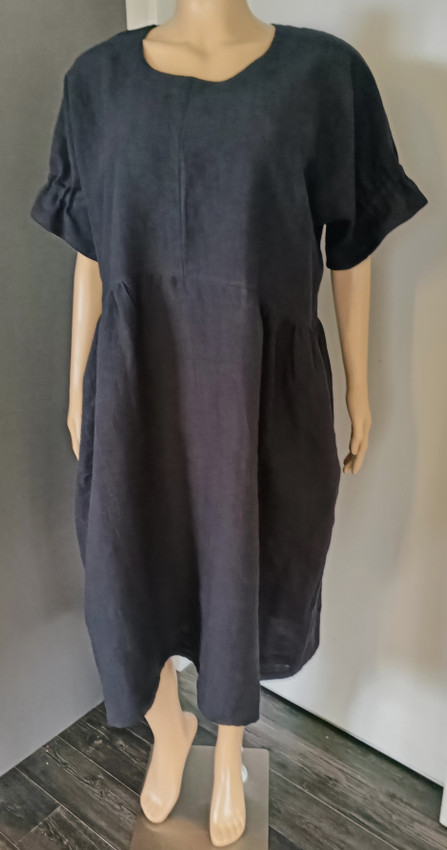 May Linen Dress - Short Sleeve - Long Island Clothing Limited
