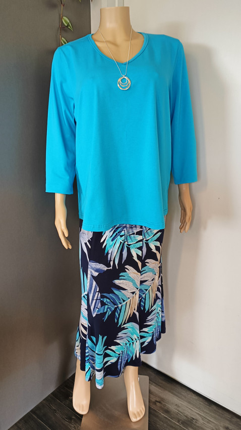 Sylvia A-Line T-shirt, All Necklines - 3/4 Sleeve - Long Island ...