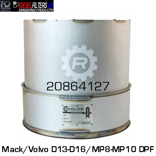 22810502 Mack Volvo D11 D13 MP7 MP8 DPF RED 52957