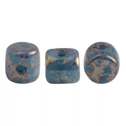 Minos Par Puca Beads, Opaque Blue Turquoise Bronze (5 grams/~100 beads ...
