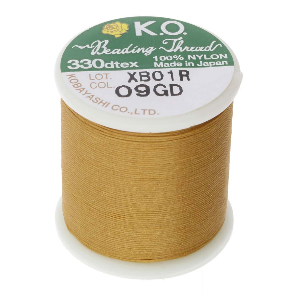 KO Beading Thread, Size B, Gold (55 yards) - Jill Wiseman Designs