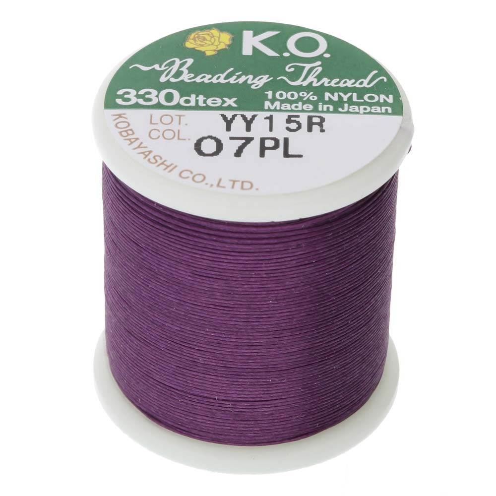 KO Beading Thread, Size B, Purple (55 yards) - Jill Wiseman Designs
