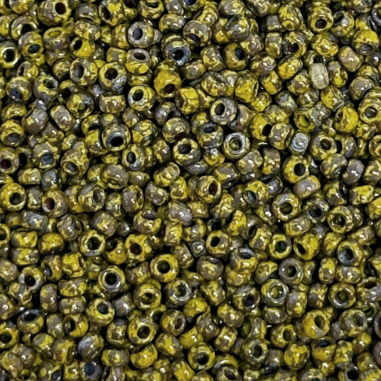 11-4519, Opaque Dark Yellow Picasso (28 gr.) Miyuki - Jill Wiseman Designs