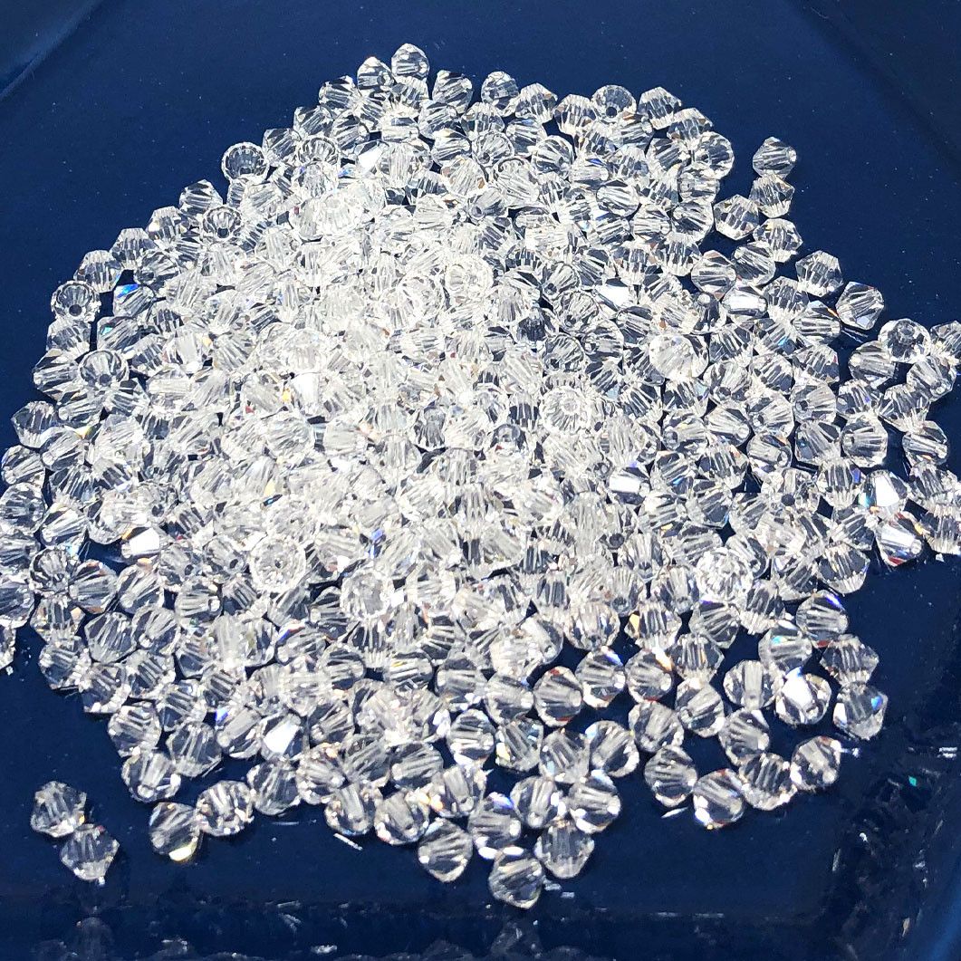 8mm Preciosa Bicones, Crystal (Qty: 12) - Jill Wiseman Designs