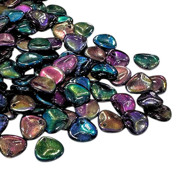 Rose Petal Beads, Crystal Magic Blue, 8x7mm (Qty: 50) - Jill Wiseman ...