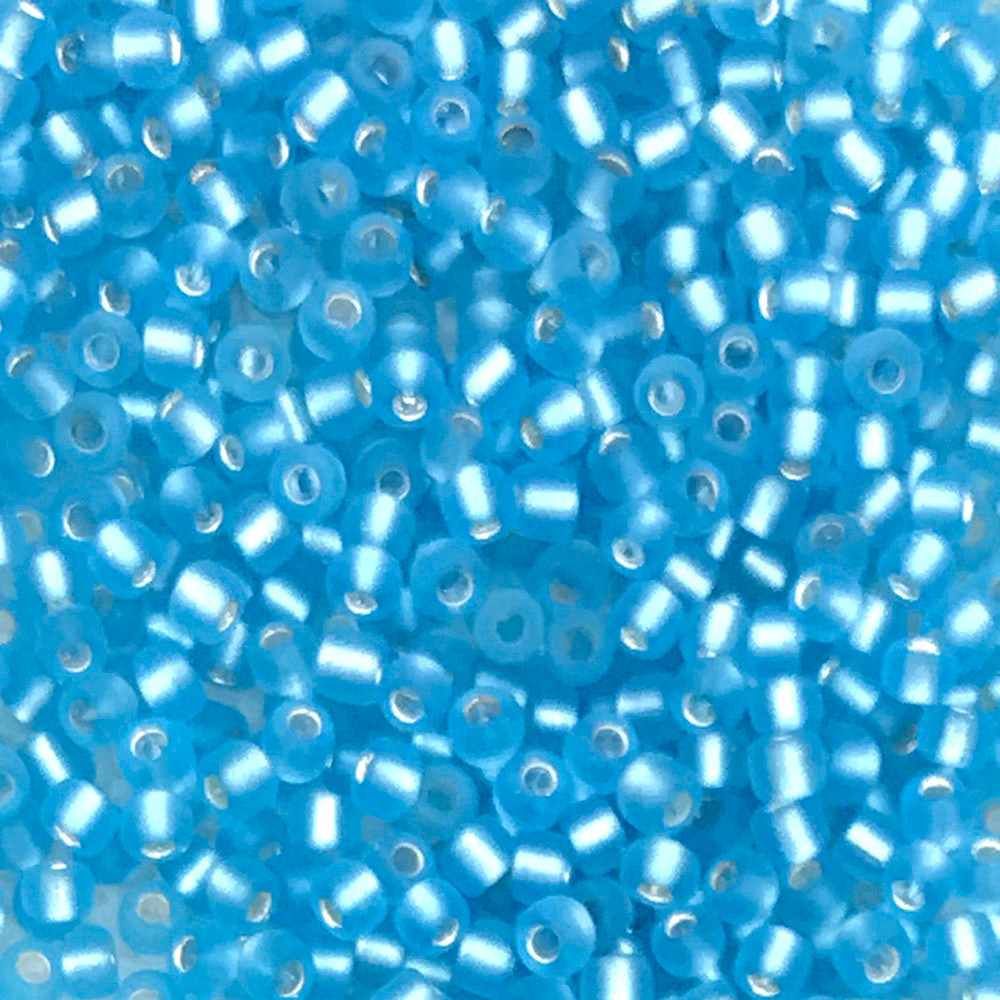 11-F0018, Matte Silver-Lined Light Aqua (28 gr.) - Jill Wiseman Designs