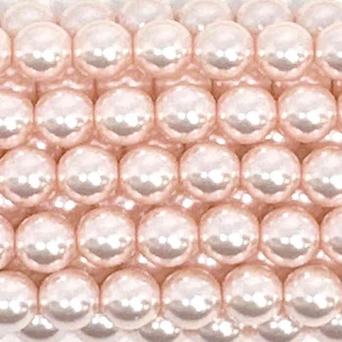 3mm Czech Glass Pearls, Light Peach (Qty: 50) - Jill Wiseman Designs