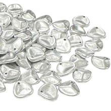 Rose Petal Beads, Aluminum Silver (Qty: 50) - Jill Wiseman Designs