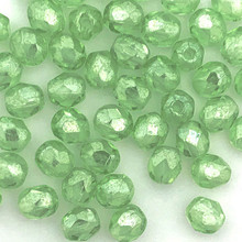 4mm Fire Polish, Luster Peridot (Qty: 50) - Jill Wiseman Designs