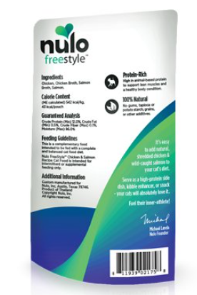 Nulo Freestyle Grain-Free Chicken & Salmon in Broth Cat Food Pouch ...