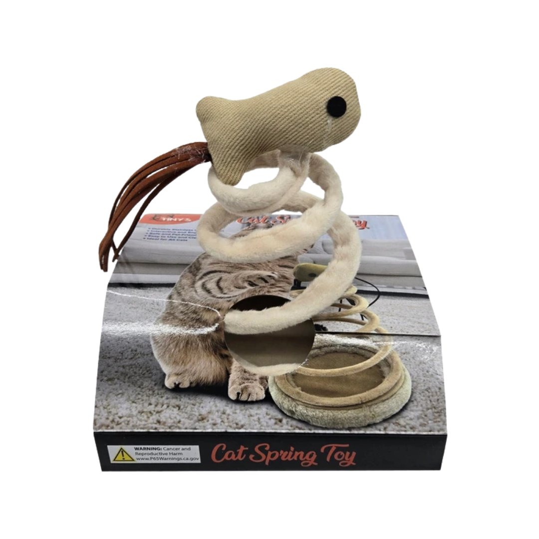 Kole Imports Spiral Spring Cat Punch Toy with Catnip Tail - Chow Hound ...