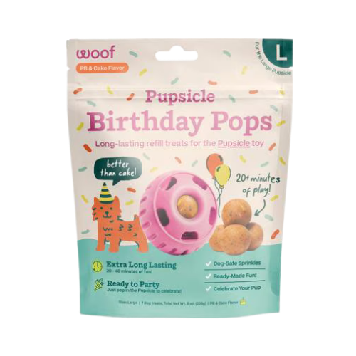 Woof Pupsicle Pops Refills Peanut Butter Birthday Lickable Dog Treats ...