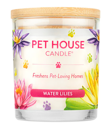 Pet House Water Lilies Candle - Chow Hound Pet Supplies
