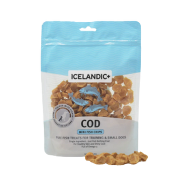 Icelandic+ Mini Cod Fish Chip Treats for Training & Small Dogs 3 oz ...