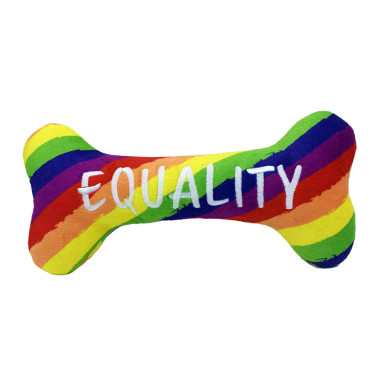 Huxley & Kent Pride Equality Bone Plush Dog Toy 12 in - Chow Hound Pet ...