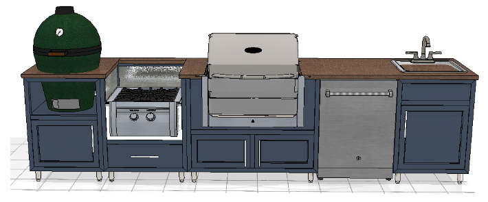 Challenger Designs Outdoor Kitchen - 12' Full Kitchen Concept - INSPO1270