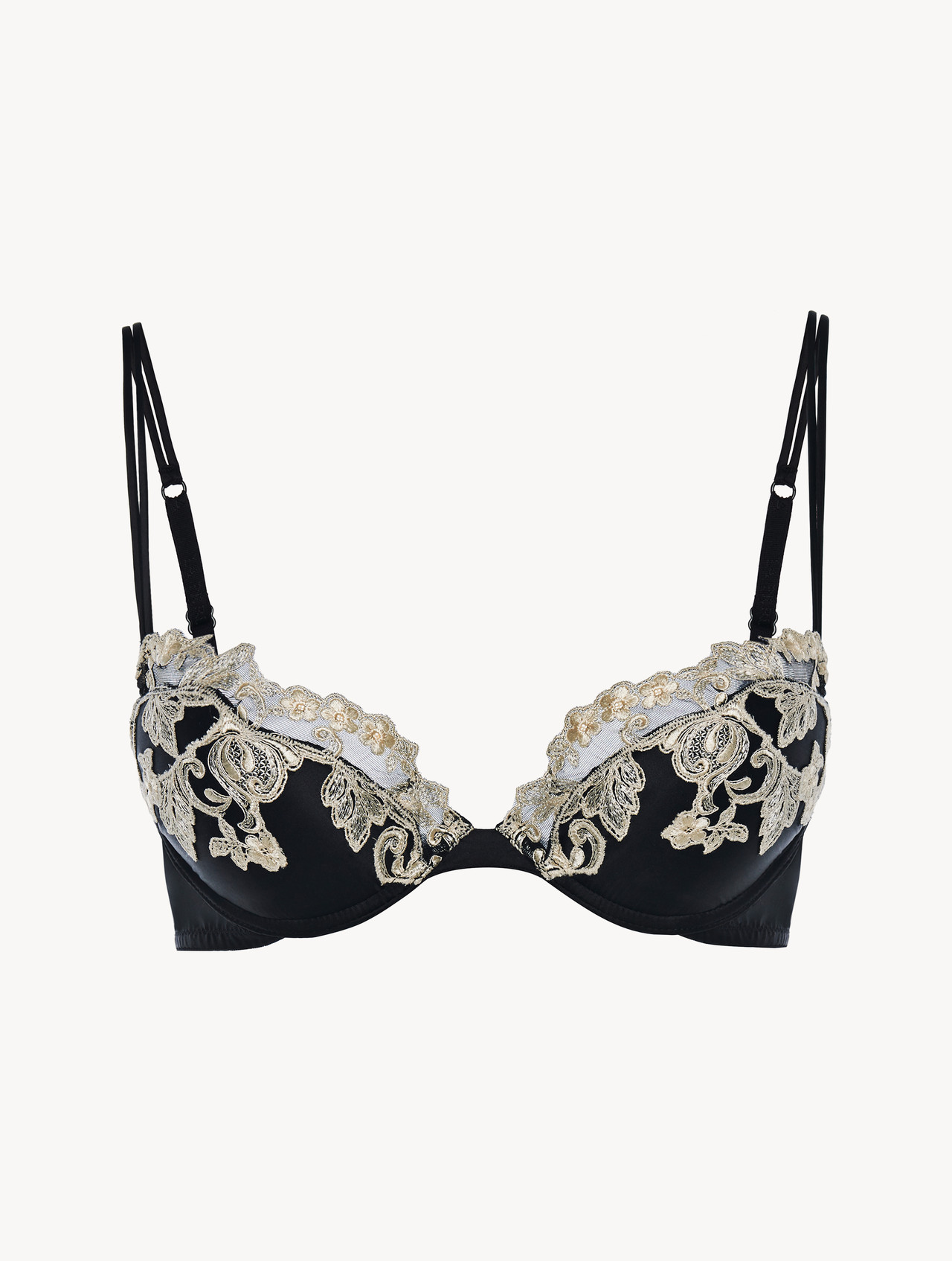 Black push-up bra with macramé - La Perla - US